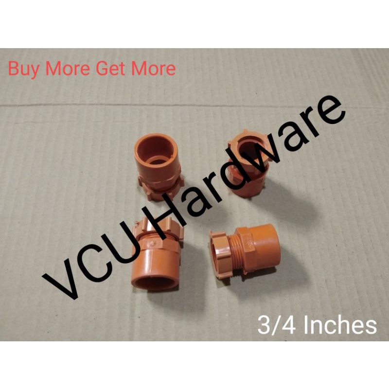 Male Adapter 3/4" w/ Lock Nut Orange PVC Fittings Plastic | Shopee ...