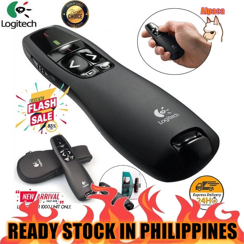 100% Original Logitech R400 Wireless Presenter With Red Laser Pointer ...