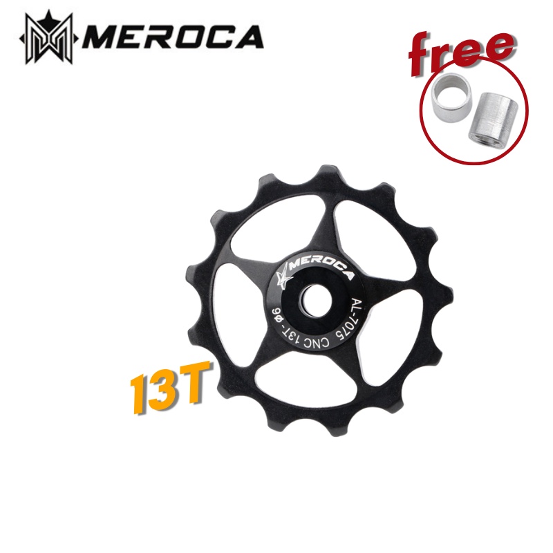 MEROCA Bike 12T/14T Ceramic Rear Derailleur Pulley Guide MTB Road Bike ...