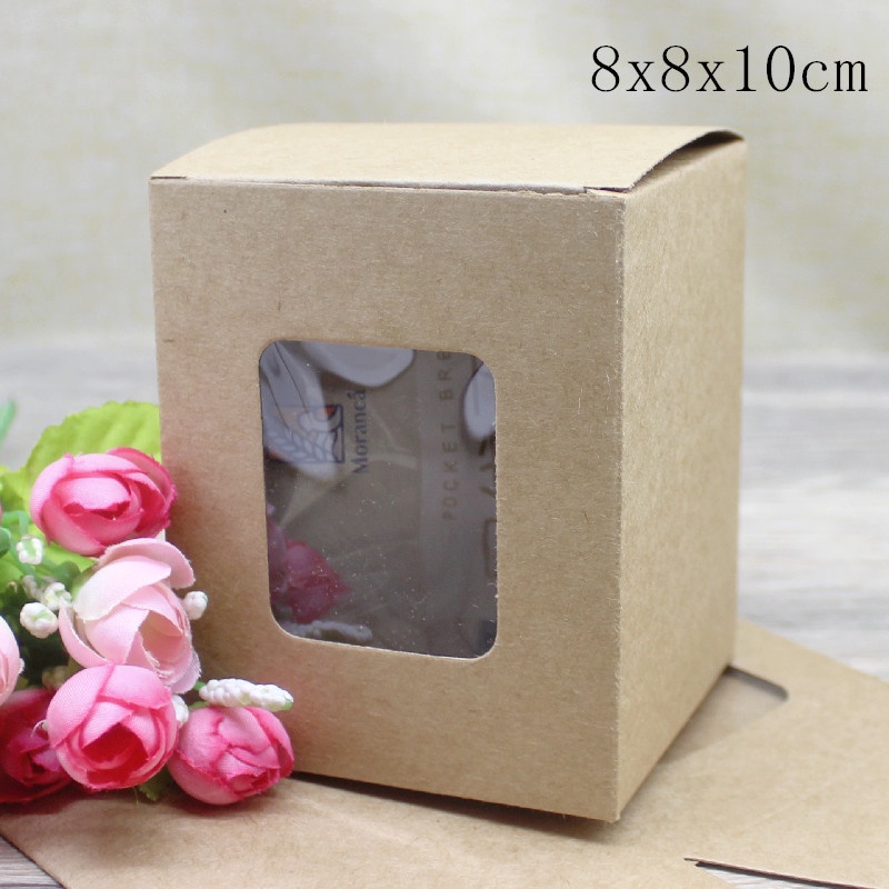 Kraft paper box size 6 cm. 7 cm 8 cm 9 cm For filling 10 cookies ...