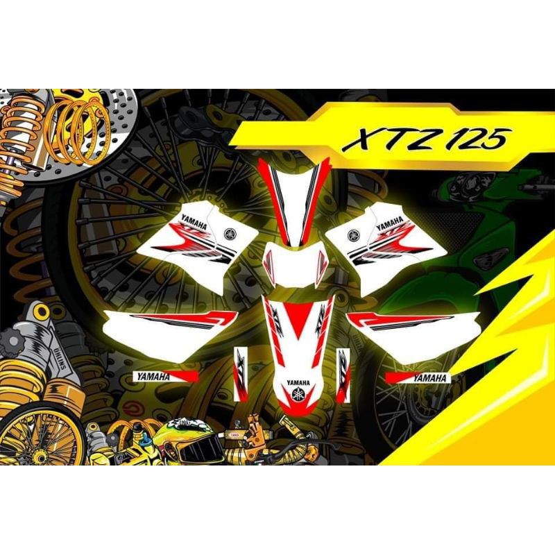 Yamaha Xtz 125 decals (RED, WHITE) | Shopee Philippines