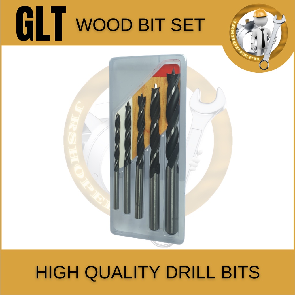 5Pcs Wood Drill Bit Set Glt Brand Bala Ng Barena | Shopee Philippines