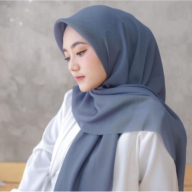Azara Rectangular Hijab Shinar Laser Cut Plain | Shopee Philippines