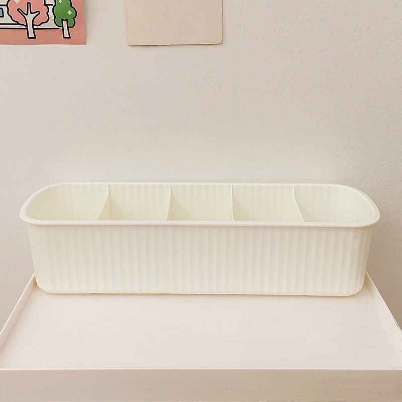 5 Grids Desktop Organizer Storage Box Large Capacity Office Storage Box ...