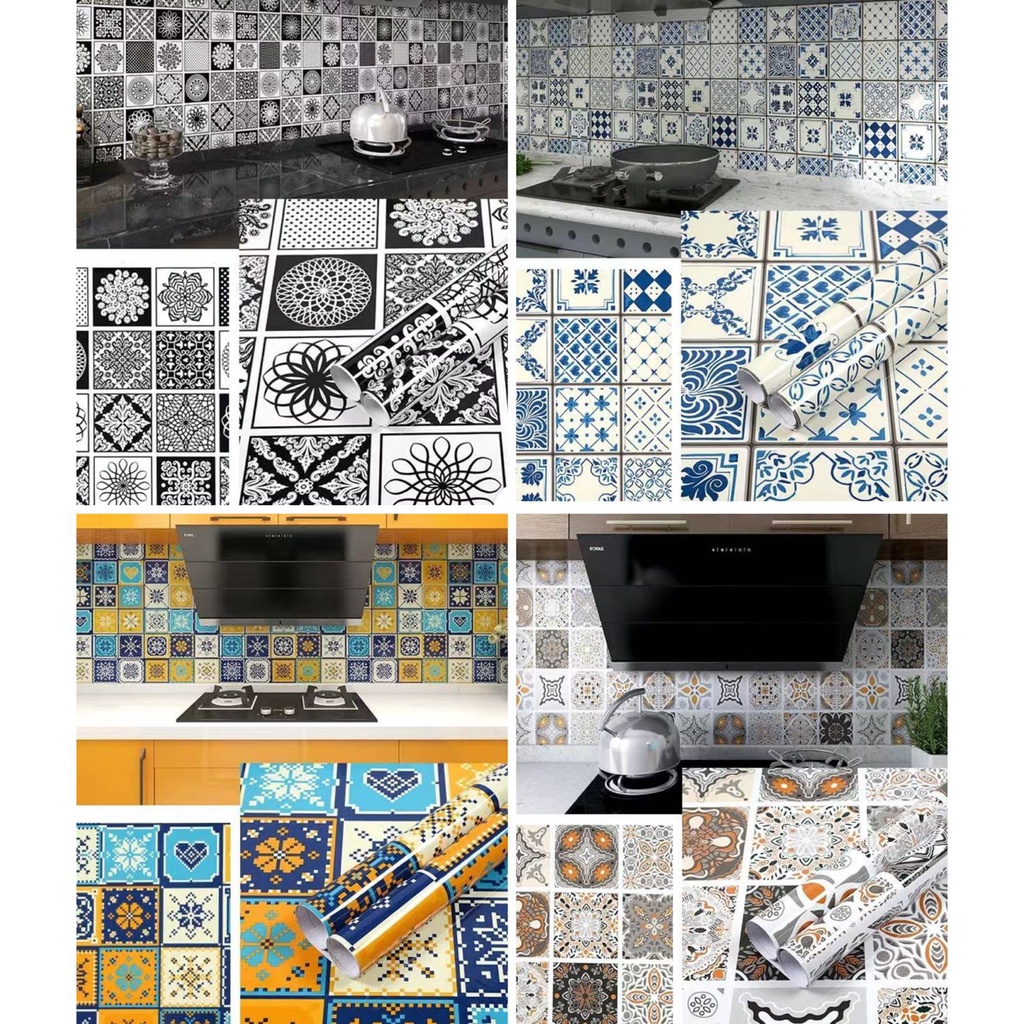 Kitchen oil-proof stickers waterproof fireproof adhesive Stove cabinets ...