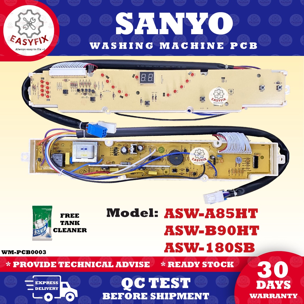 ASW-A85HT / ASW-B90HT / ASW-180SB SANYO WASHING MACHINE PCB BOARD ...