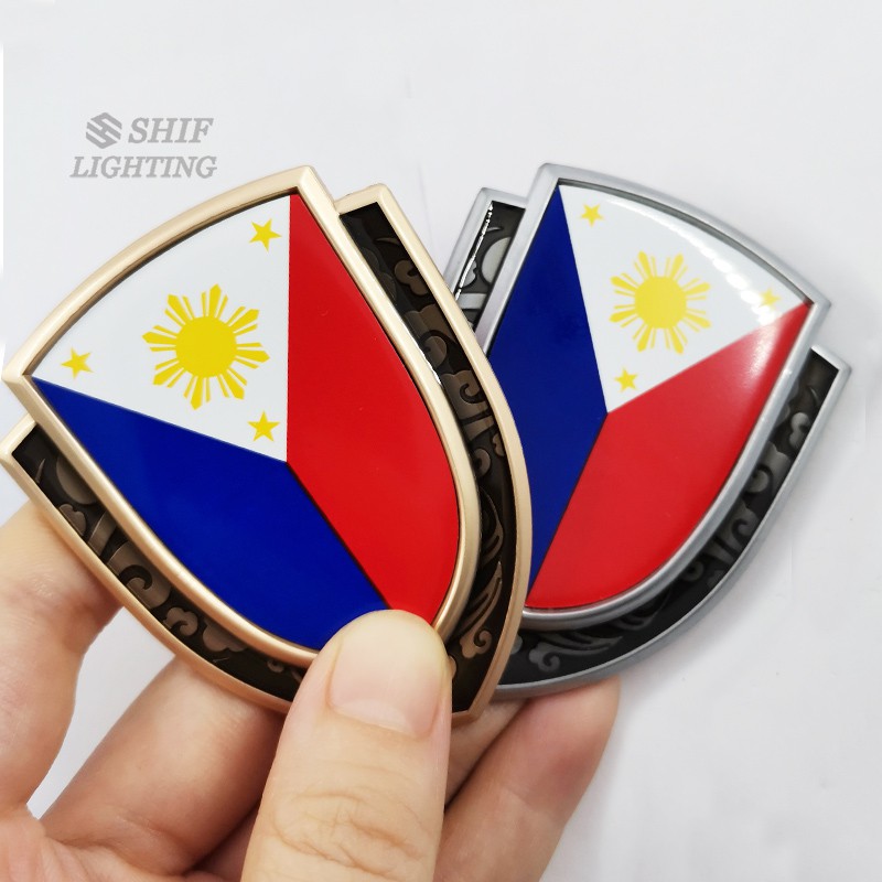 1 x Metal Medal Of PH Philippines Emblem Sticker PILIPINAS Decorative ...