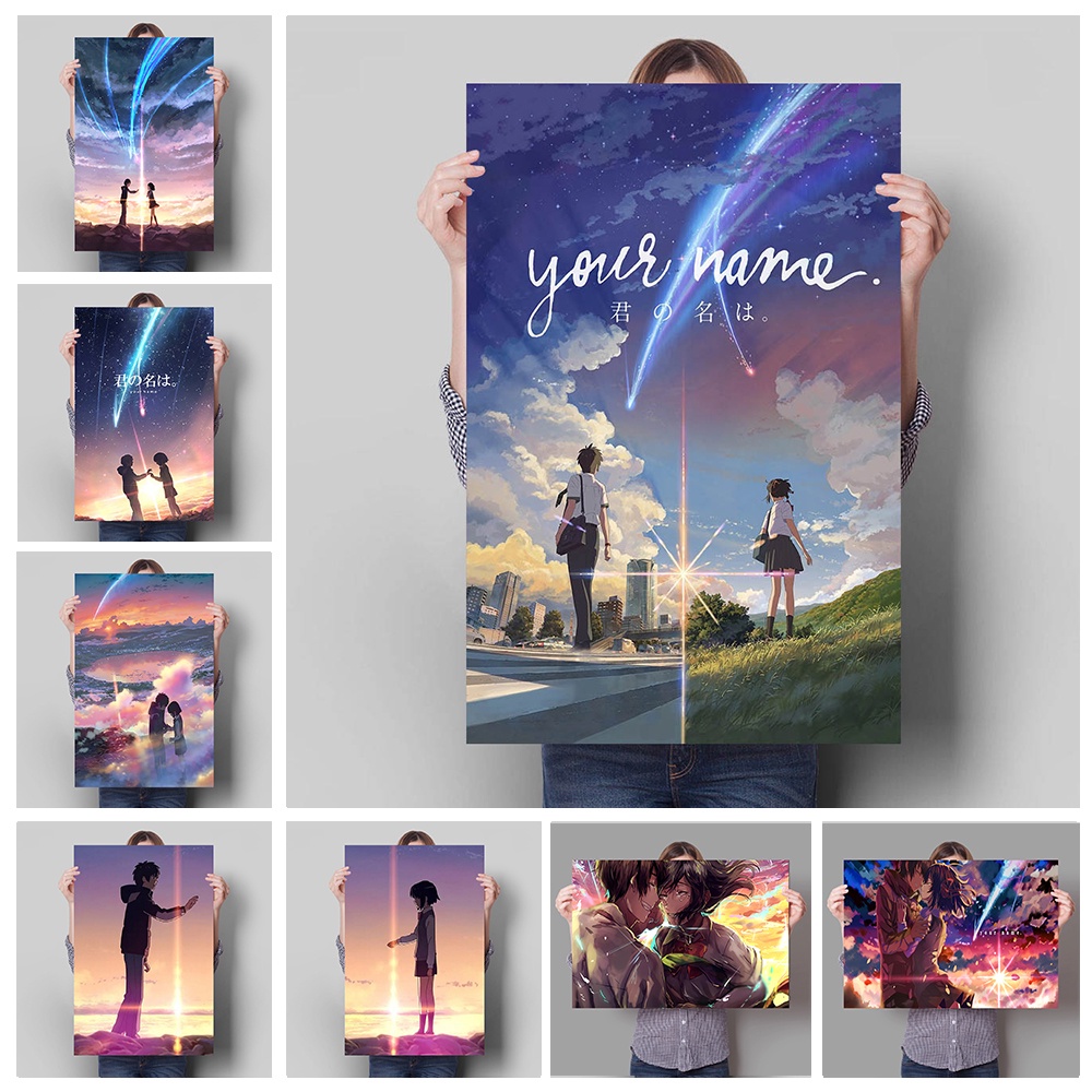 Your Name Anime Character Decoration Mural Color Poster Painting By ...