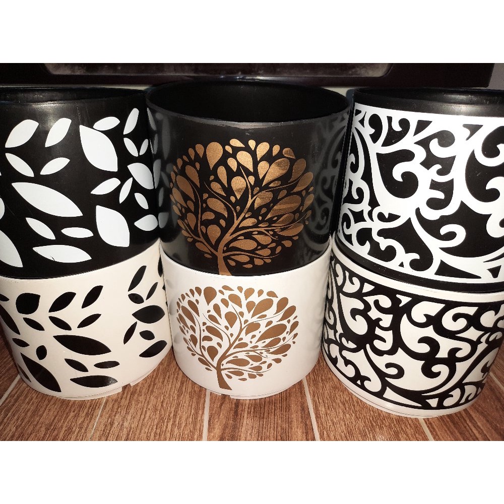 elegant printed design pots for plants (6.5x5.5 inches) - 120 pesos ...