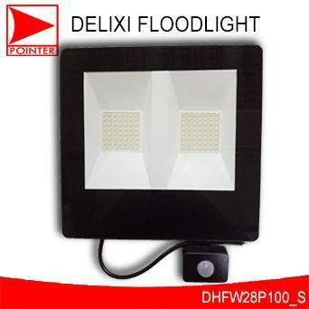 DELIXI LED Flood Light 100W Sensor Type 6500K | Shopee Philippines