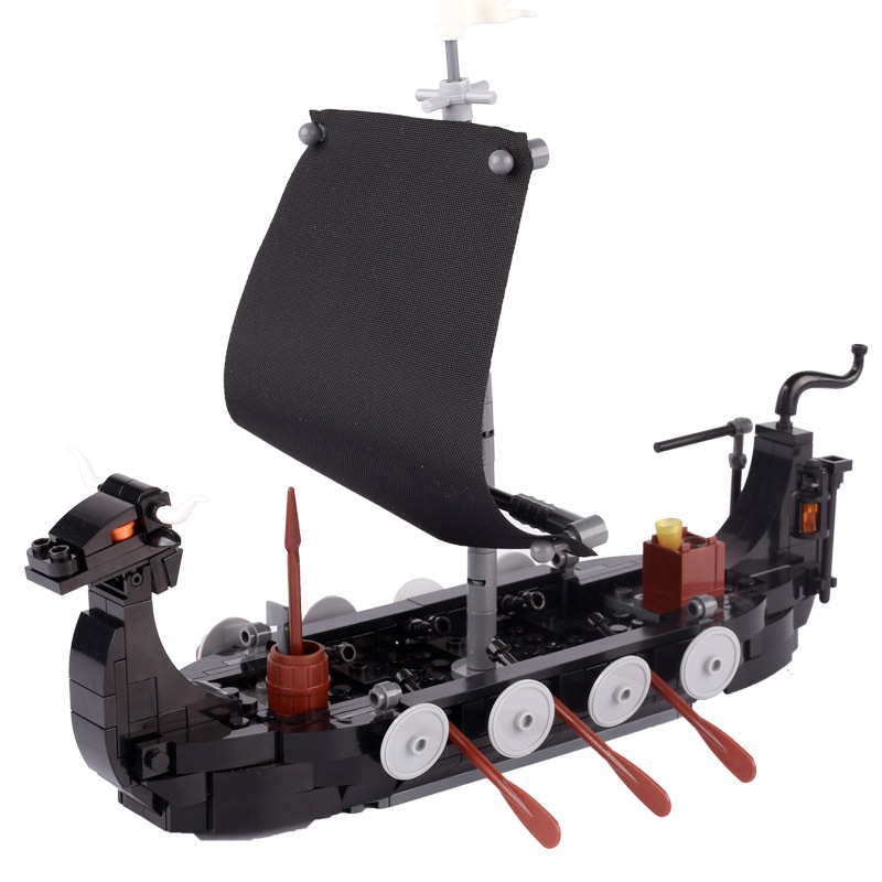 BuildMOC middle world battleship viking ship Pirate Ship model Building ...
