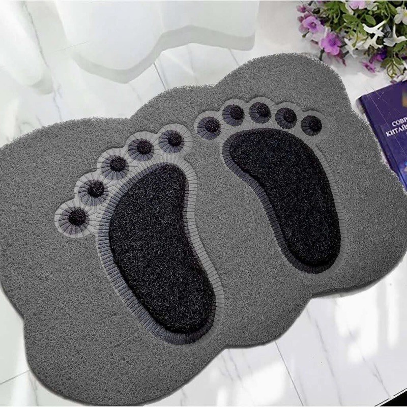 Sassy footprint bath toilet mat area rug carpet doormat floor mat ...