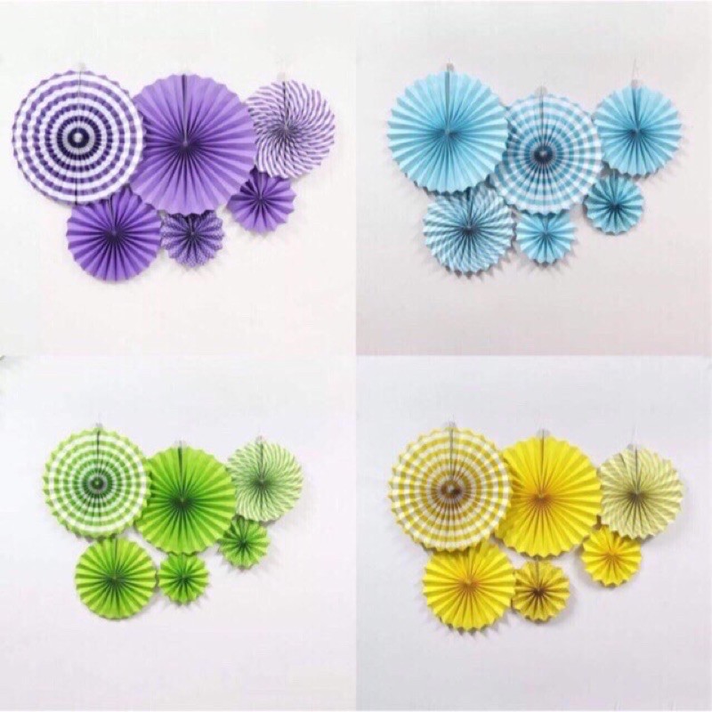 party paper fan(6pcs one pack) party needs | Shopee Philippines