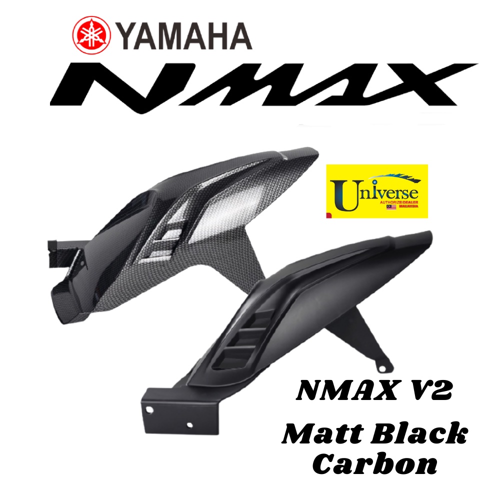 YAMAHA NMAX 155 2020 V2 REAR HUGGER INNER FENDER CARBON & MATTE BLACK ...