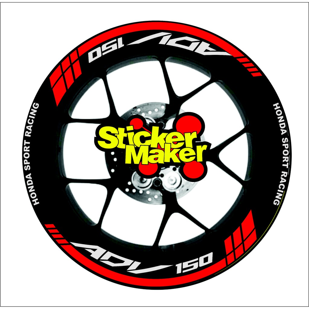 Honda ADV 150 rim cutting list sticker | Shopee Philippines