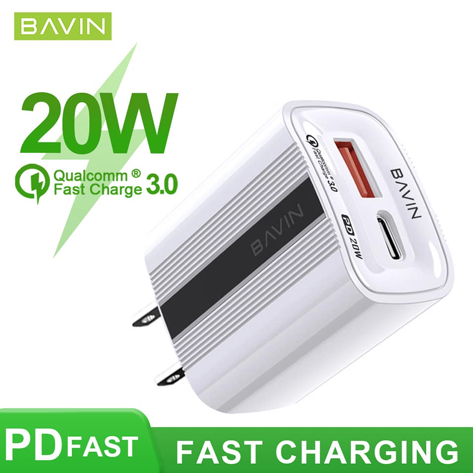 Bavin 20W Pd + 3.0 Qualcomm Fast And Portable Wall Charger For ...
