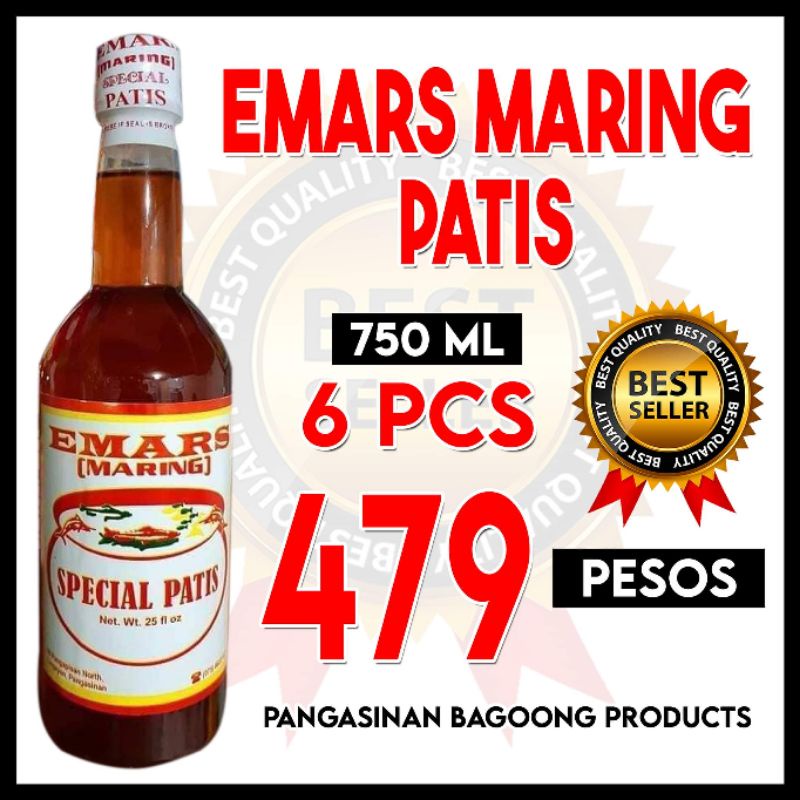 Authentic Pure Patis Pangasinan 750ML (Bundles of 6PCs) | Shopee ...