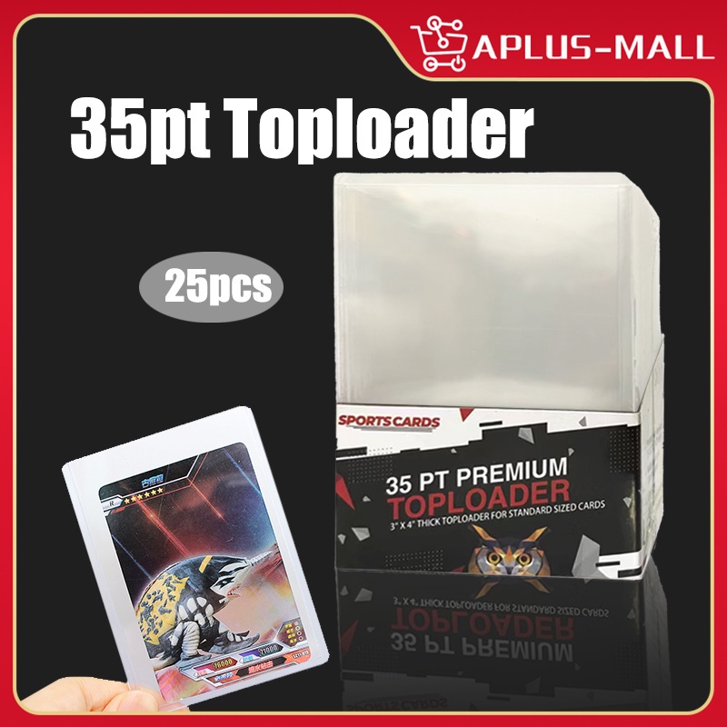 25 Piece Premium Toploader Card Protector Case With Film 35pt 3"X4 ...