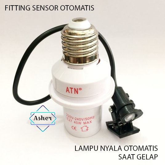 CAHAYA Sensor Fittings Auto On Light PHOTO CELL Dark Light Bulb LED PLC ...