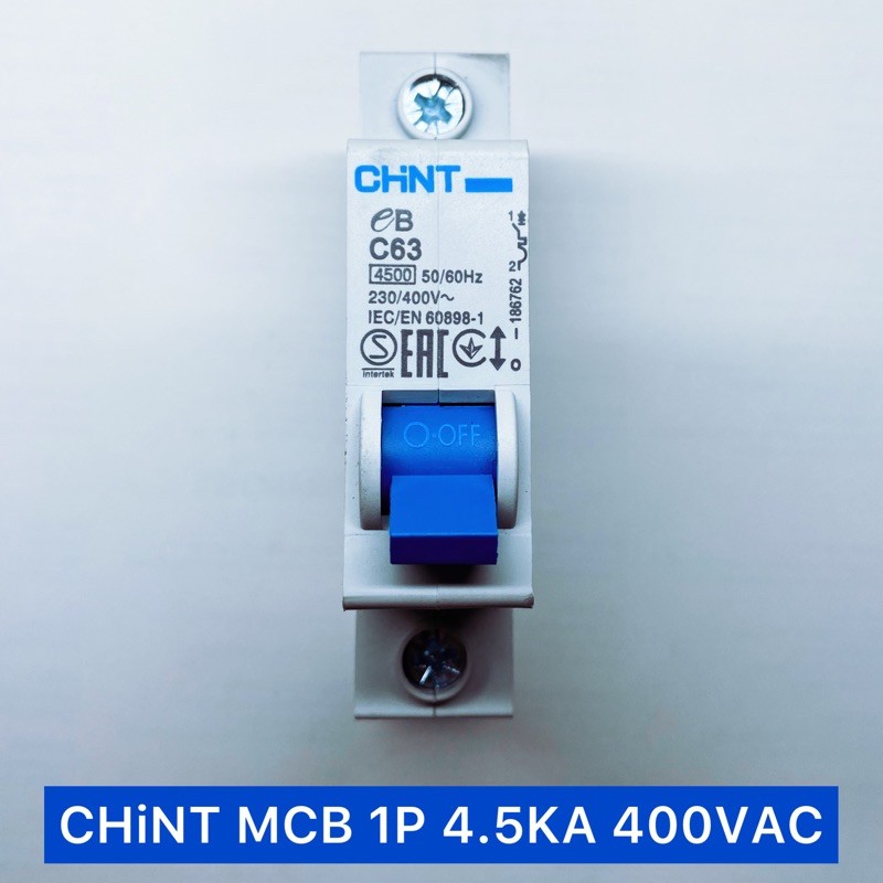 Chint MCB 1 Pole / 2 Pole / 3 Pole 4.5KA 400VAC | Shopee Philippines