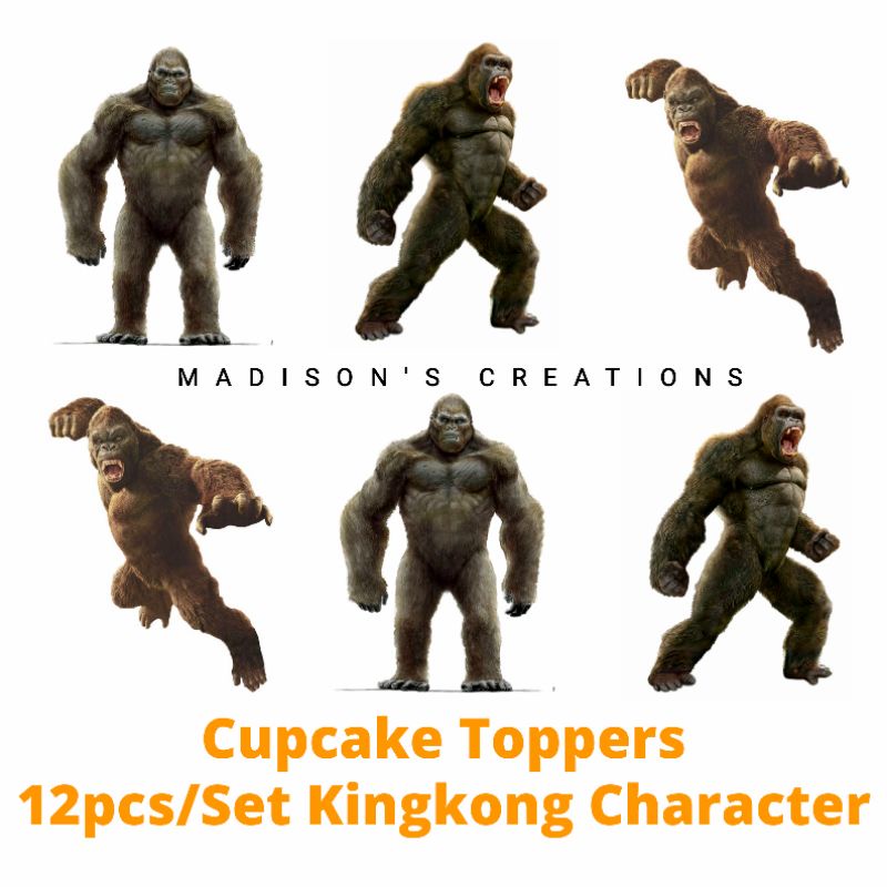 King Kong Party Cake Toppers/Banner Backdrop Set (Personalize; High ...