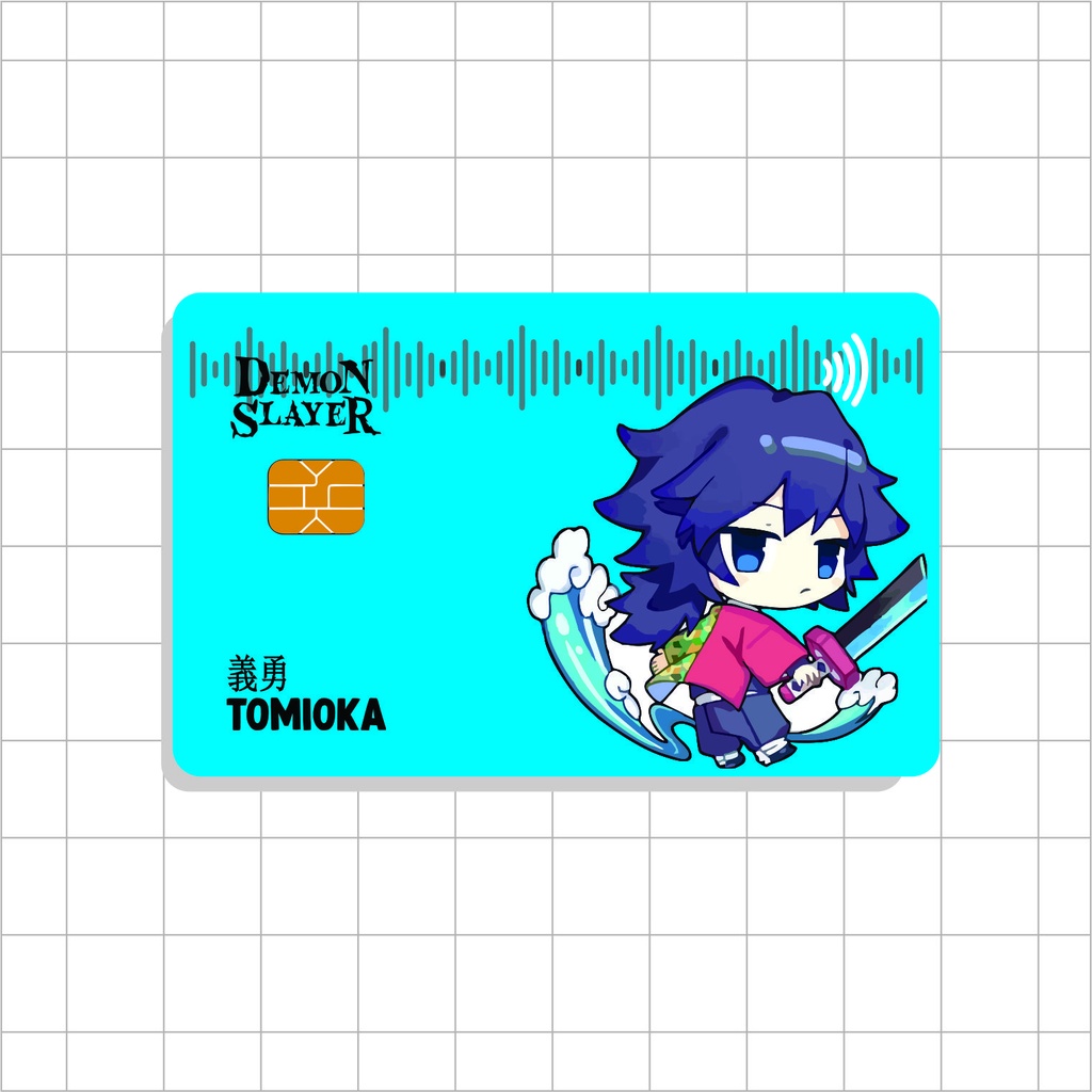 DEMON SLAYER ATM BEEP DEBIT BANK Card Skin Stickers | APSLAYX BBG ...