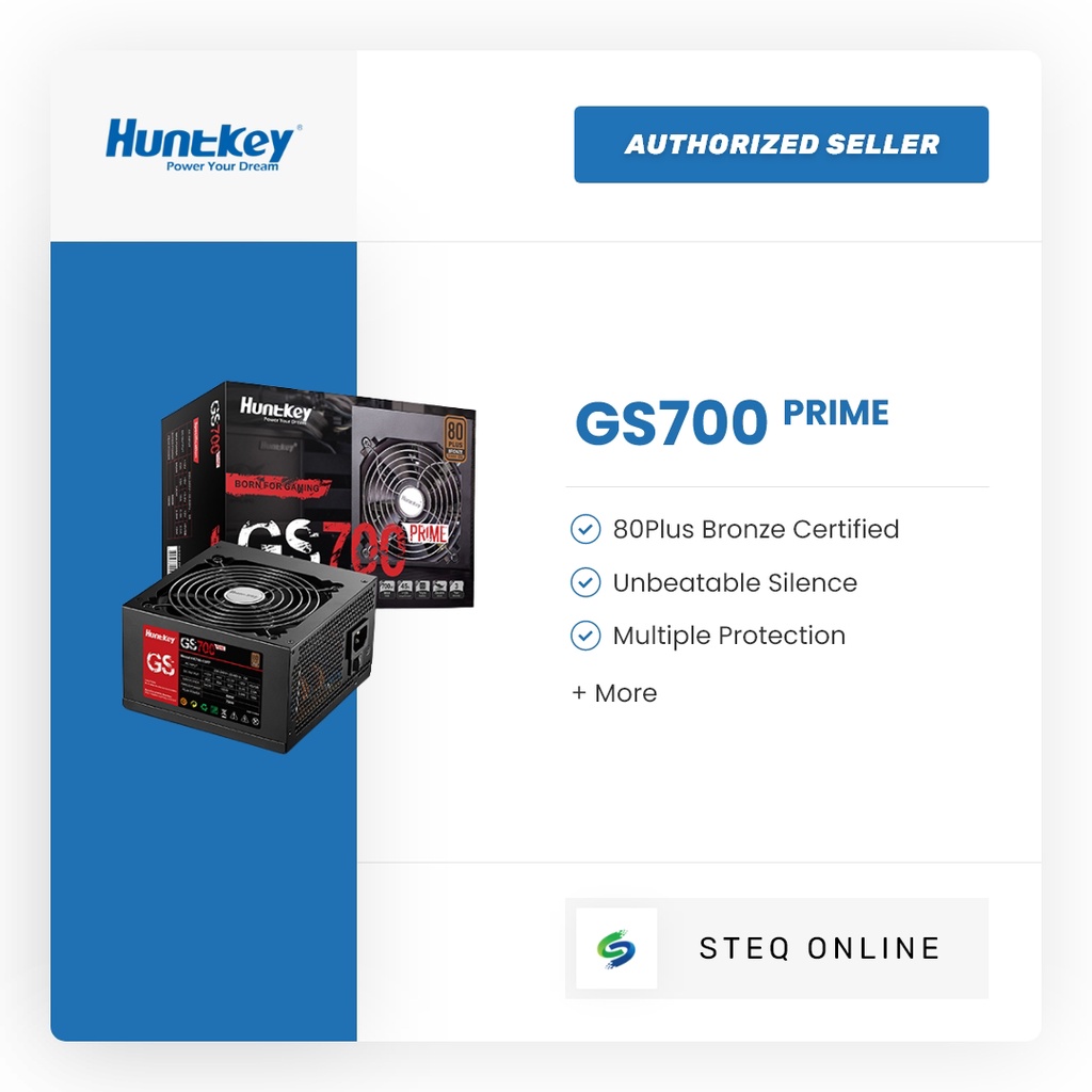STEQ HUNTKEY GS700 Prime 80+ Bronze Non-Modular Power Supply | Shopee Philippines
