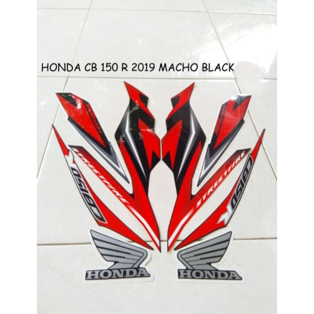 Sticker Striping Lis Motor New Honda CB 150 R 2019 Macho Black | Shopee ...