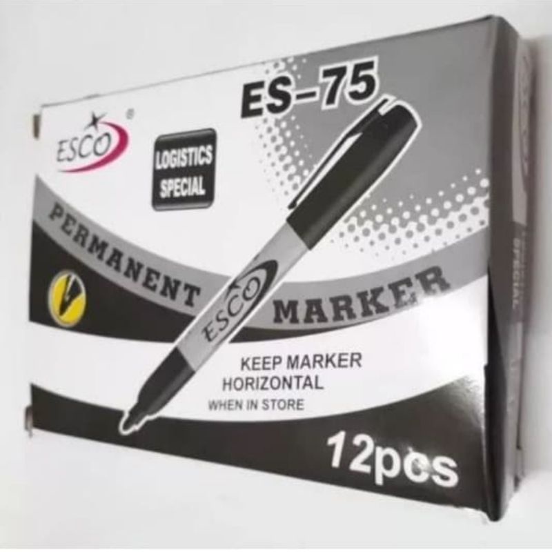 HITAM Esco ES-75 permanent marker / black montana marker | Shopee ...