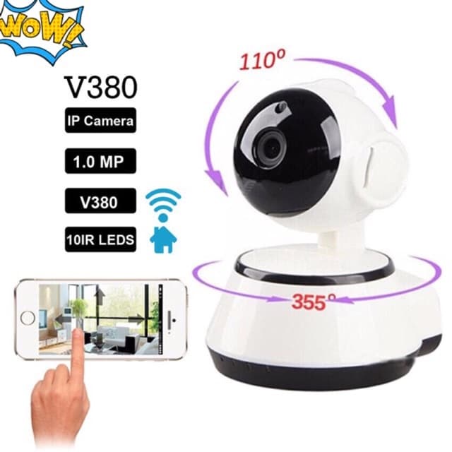 V380 IP Cam 360 degree 3D panoramic wifi CCTV Camera IPCam YKRi ...