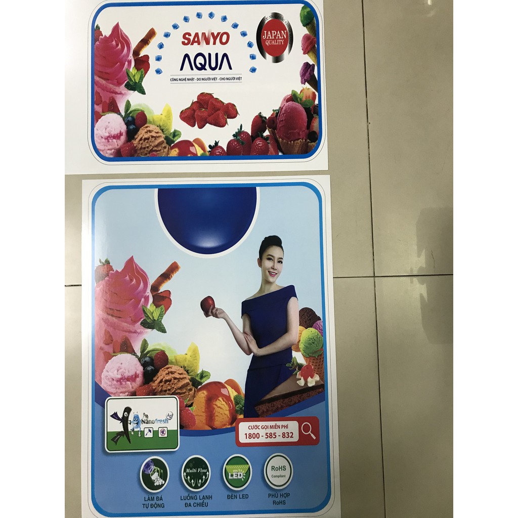 Sanyo Aqua refrigerator sticker - Sanyo Aqua refrigerator sticker ...