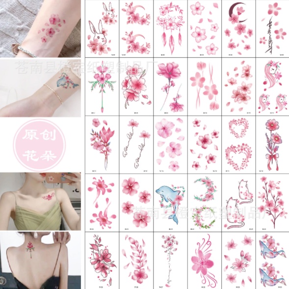 Fashion Waterproof Tattoo Sticker Cartoon Cute Stickers English ...