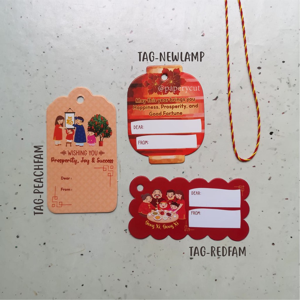 Chinese New Year Tag and Rope Cards (10pcs) | Shopee Philippines