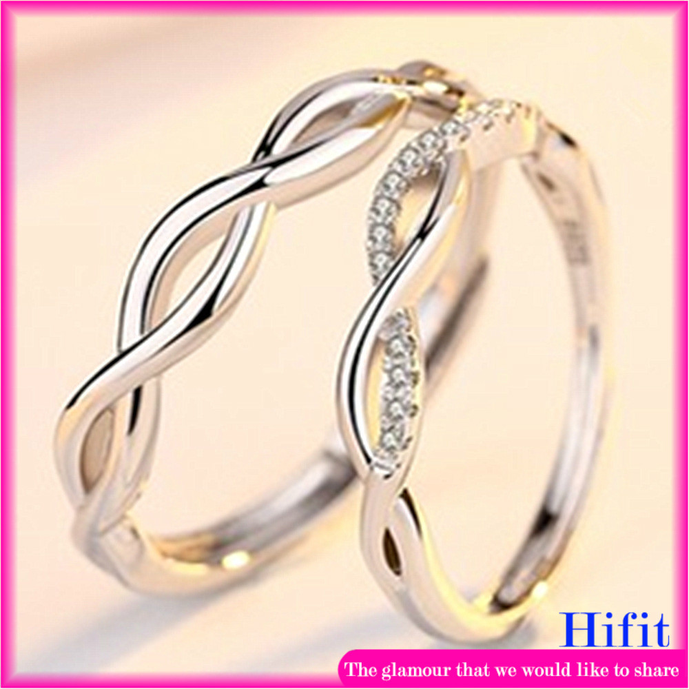 Pave Silver Infinity Couple Ring Love Forever Young | Shopee Philippines