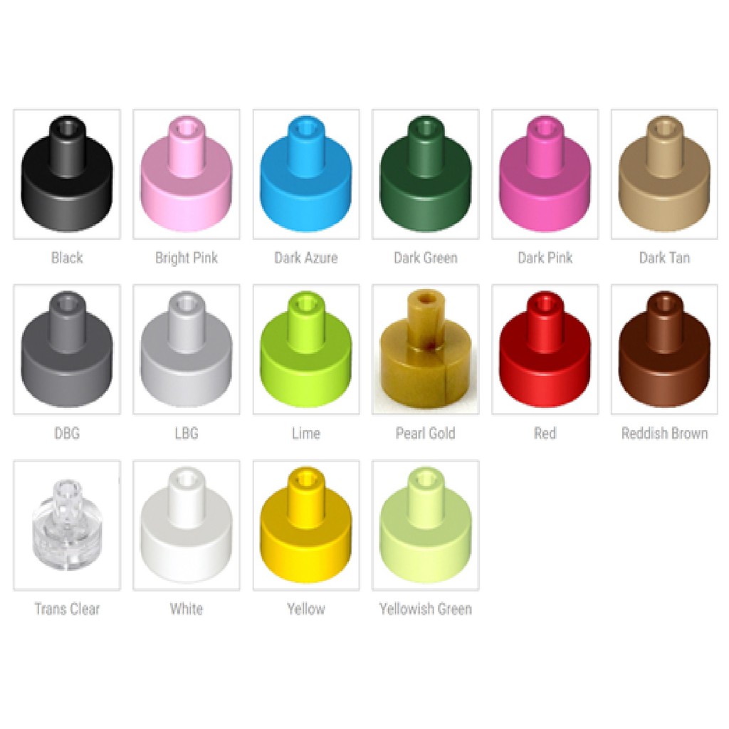 LEGO Part: Round 1x1 with Bar and Pin Holder (5 pieces per pack ...