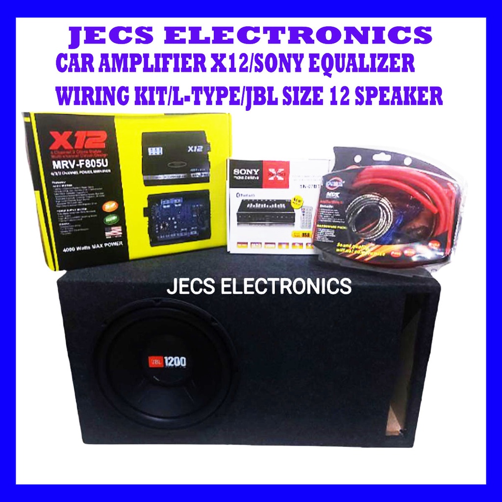 CAR AMPLIFIER X12 4000WATTS/SUBWOOFER SPEAKER WITH BOX/SONY EQUALIZER ...