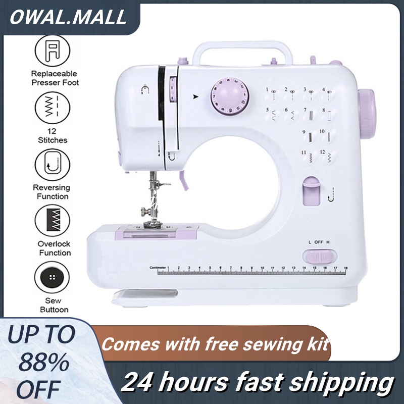 Portable 12 Needle Sewing Machine Electric Home Multipurpose Sewing ...
