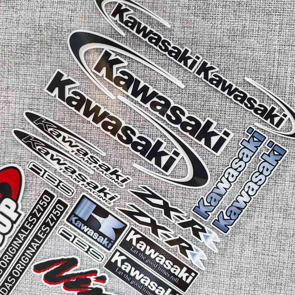 Kawasaki Reflective Motorcycle Stickers Racing Motorcross Decals ...