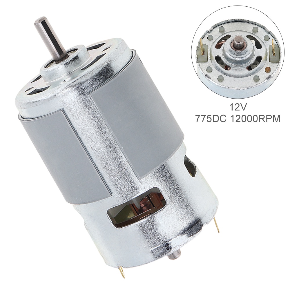 775 DC Motor 12V 12000RPM High-speed Large Torque Motor with Ball ...