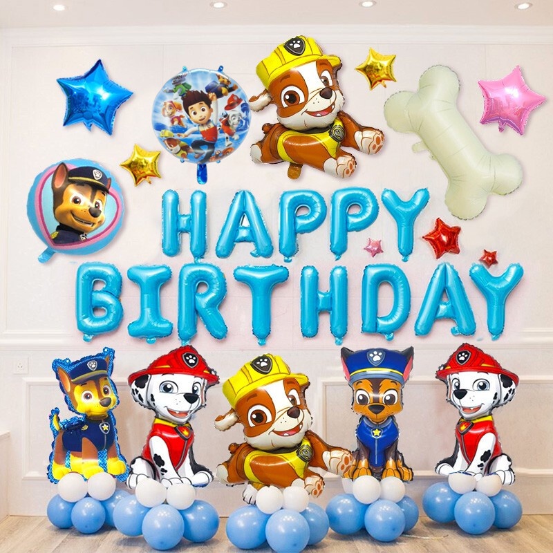 Paw Patrol Theme Party Decorations Latex Bollonn Birthday Banner Dog Balloon Paw Patrol Toys ...