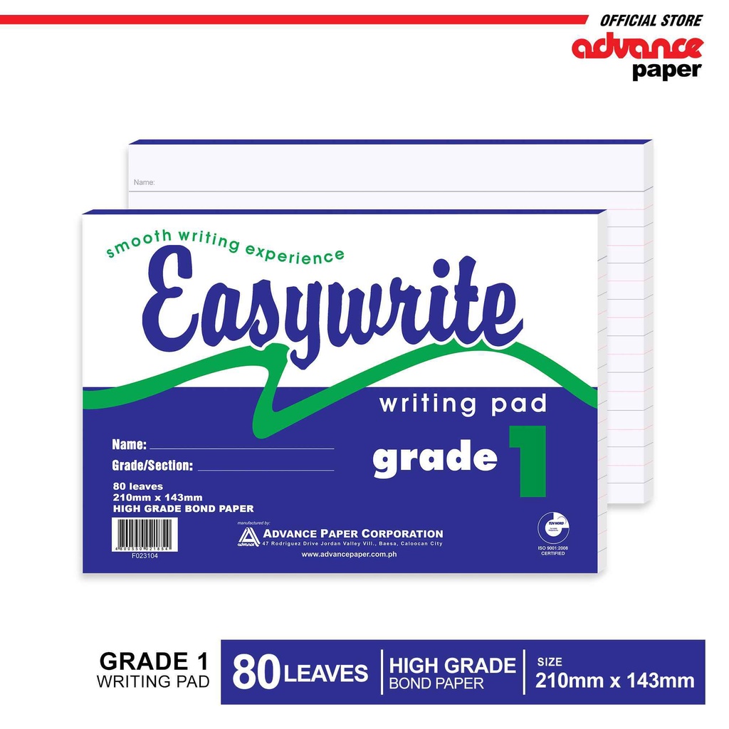 Easywrite Writing Pad -3 Pads | Shopee Philippines