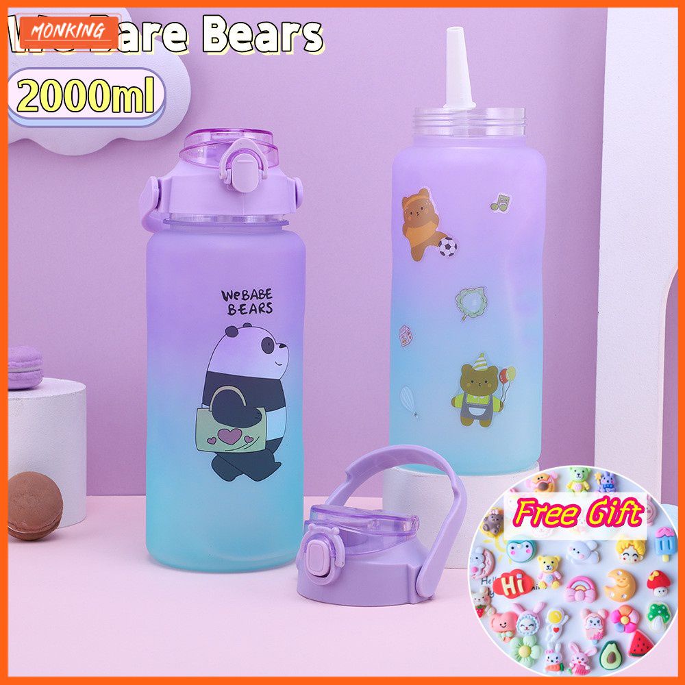 COD 2l 1l We Bare Bear Water Bottle Bpa Free Drinking Tumbler 2000ml 1000ml Heat Resisting ...