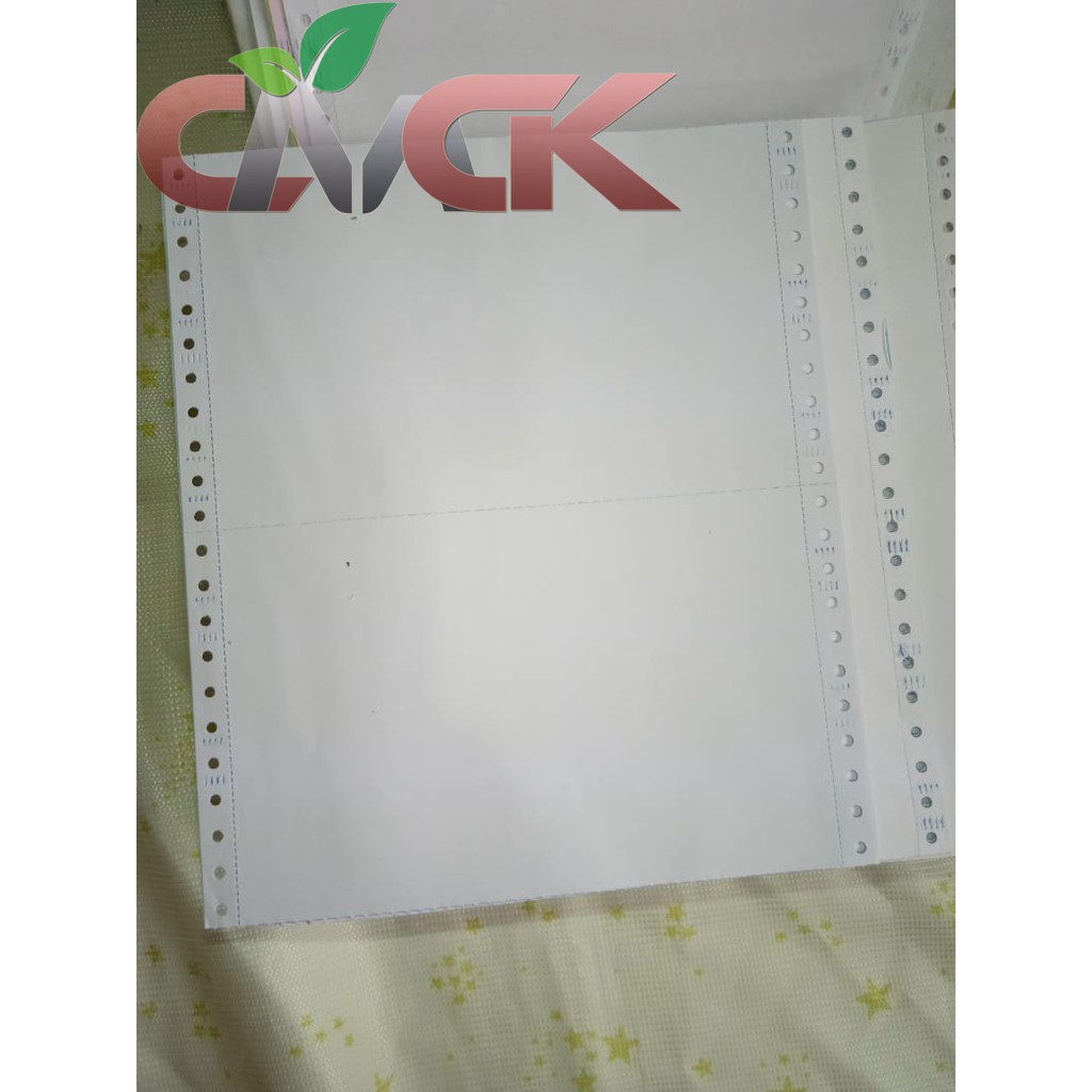 Carbonless Continuous Paper Forms 5.5 x 9 ½ 2 Ply All White | Shopee ...