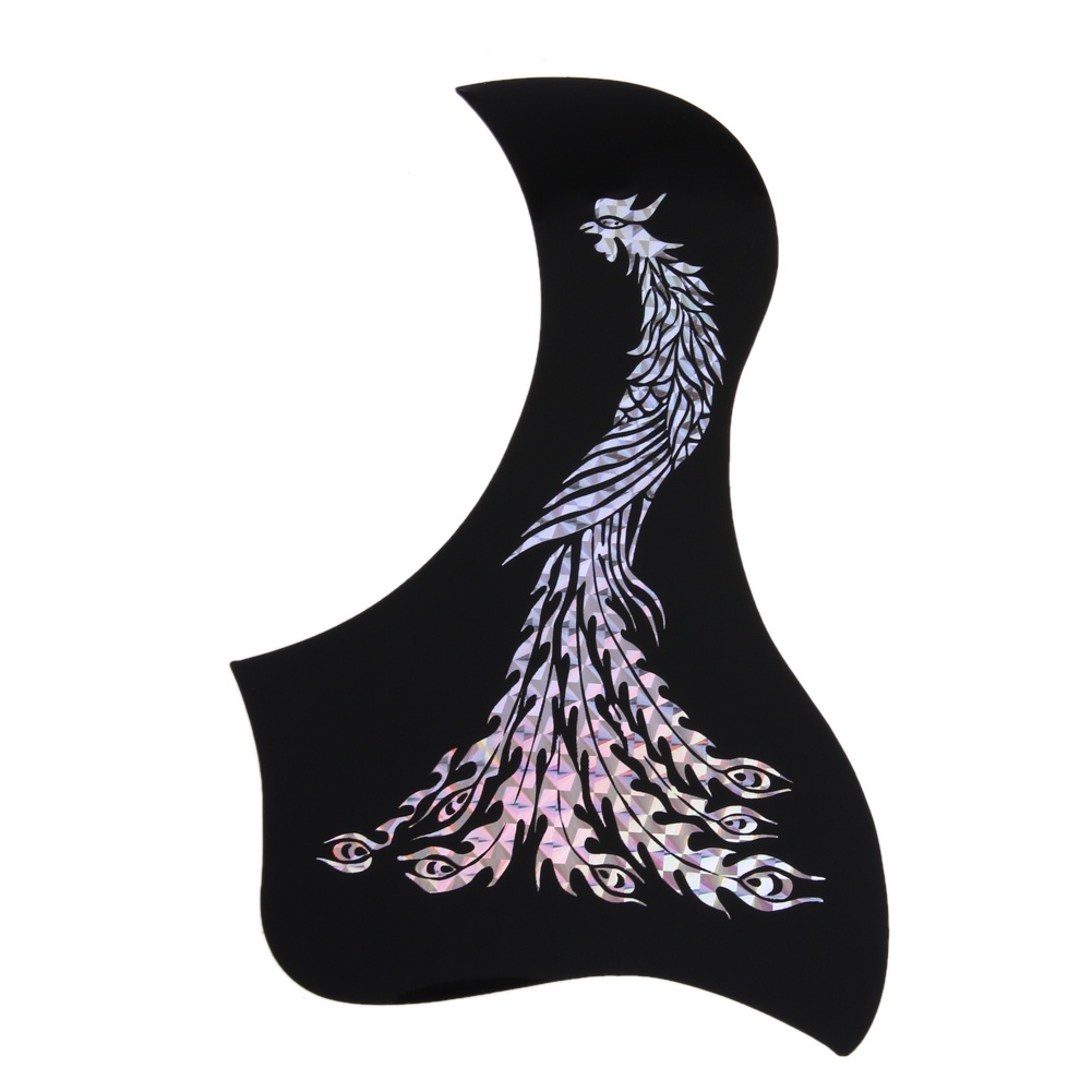 (New-cal)Gold Phoenix And Dragon Pattern Acoustic Guitar Pickguard Pick ...