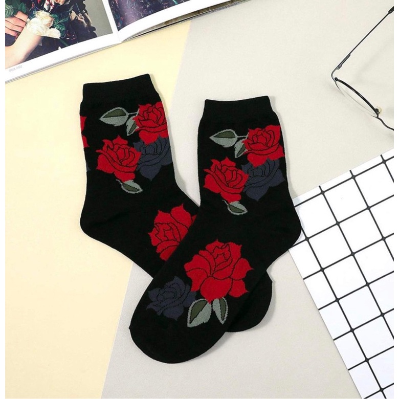 Korean Socks - Rose Socks - Iconic Socks | Shopee Philippines