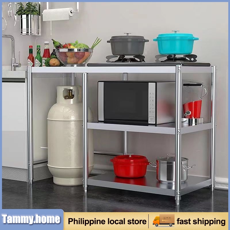 Kitchen 304 stainless steel rack gas rack stove bench heavy-duty ...