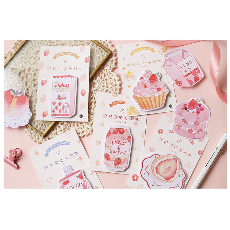 Strawberry world sticky note | Shopee Philippines