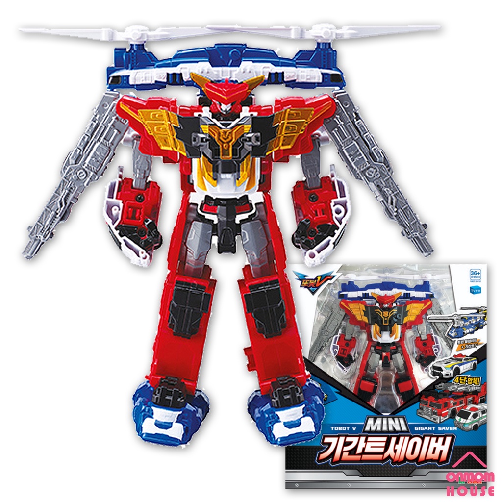 Tobot V Mini GIGANT SAVER Transformer Robot Figure 4 vehicle combined ... Tobot V Mini GIGANT SAVER Transformer Robot Figure 4 vehicle combined ...