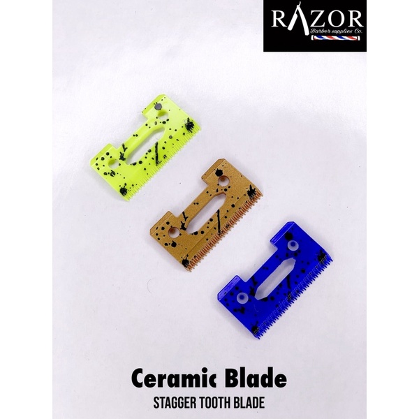 New Wmark Staggertooth Ceramic Moving Blade Colored Ceramic Razor ...