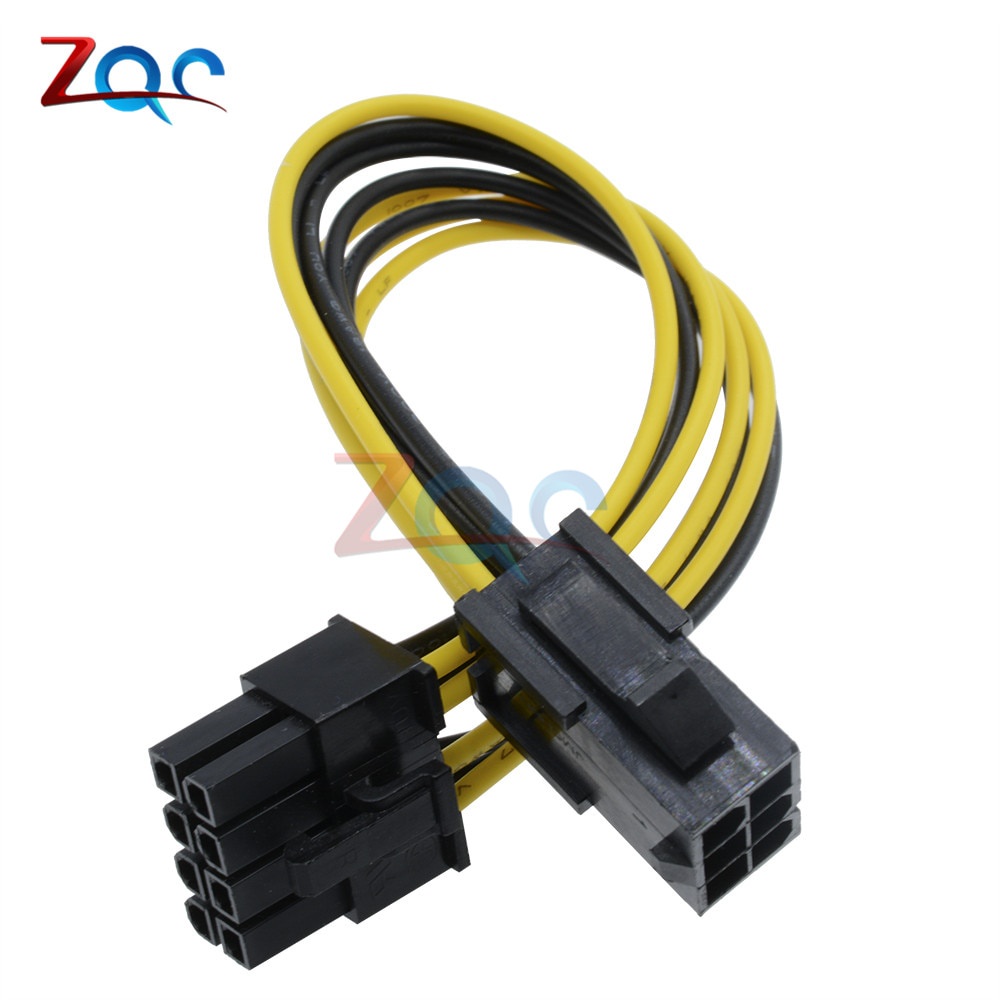 6 Pin Feamle to 8 Pin Male PCI Express Power Converter Cable CPU Video ...